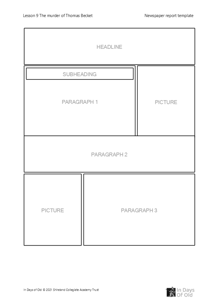 Lesson 9 The Murder Of Thomas Becket Template Eduu school