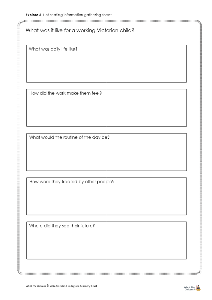 Explore 5 Wellbeing - Child labour: Hot-seating information gathering ...