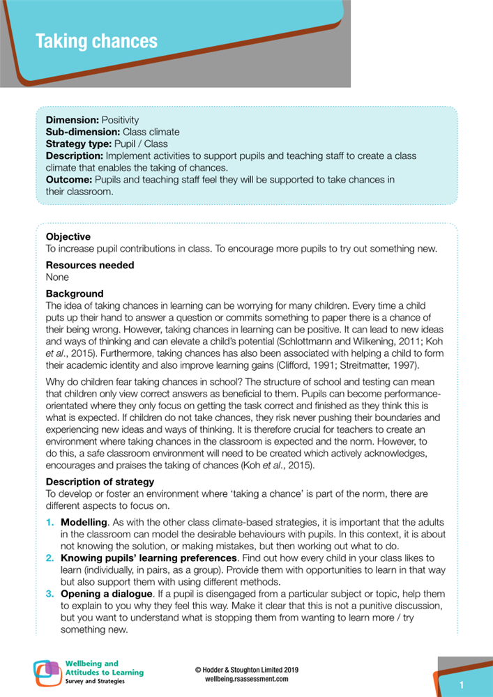 Positivity: Taking chances | eduu.school