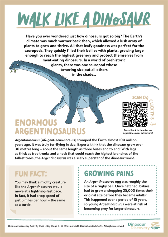 Dinosaur Discovery: Walk like a dinosaur | eduu.school