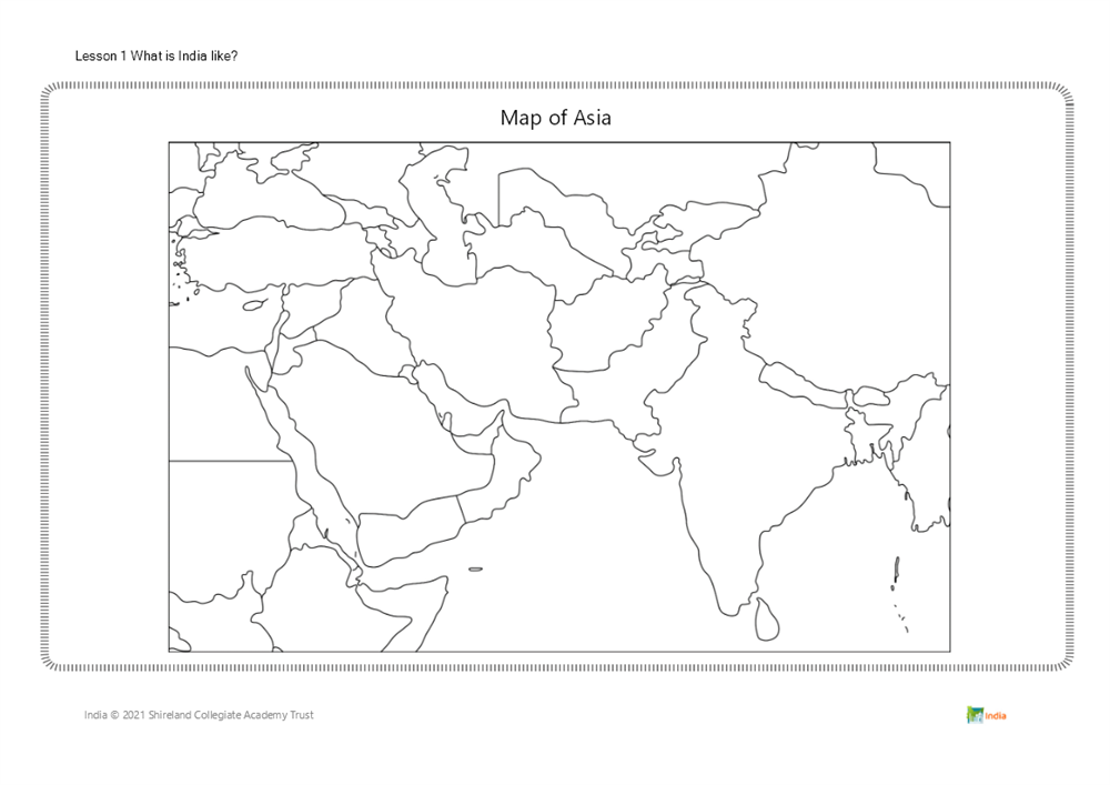 Lesson 1 What is India like?: map of Asia | eduu.school