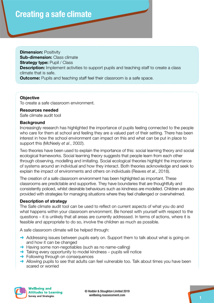 Positivity: Safe climate | eduu.school